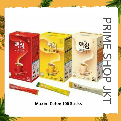 Jual Maxim Coffee Korea 100 sticks Kopi Maxim Korean Original White ...