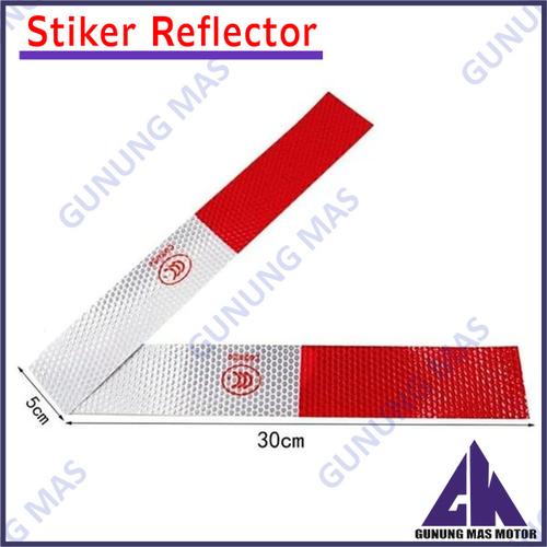 Jual Stiker Reflector Merah Putih mobil Reflective Tape 30 cm - Kota ...