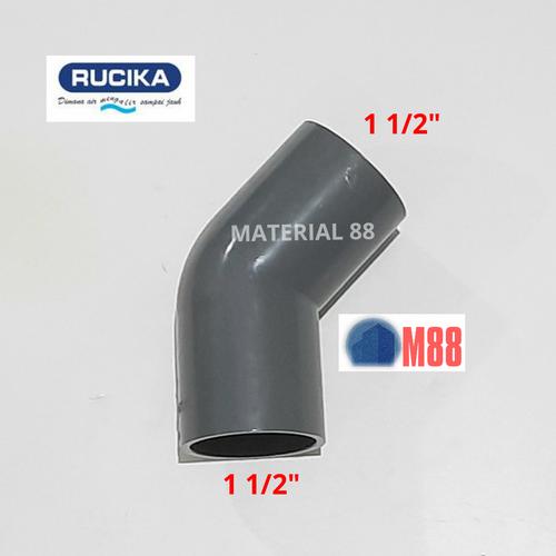 Jual Keni 45 derajat 1 1/2 inch RUCIKA AW Elbow Knee Pipa PVC 1.5 1,5 - Kab. Bogor - MATERIAL 88 ...