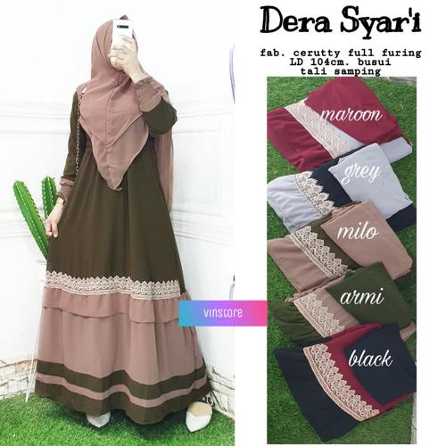 Jual Gamis Dera Syari by Vinstore bahan Cerutty Full Furing - Milo ...