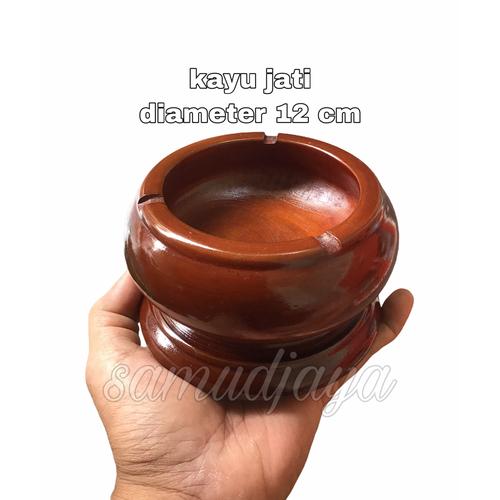 Jual asbak kayu jati asli diameter 12cm - Polos - Kota Bekasi - samud ...