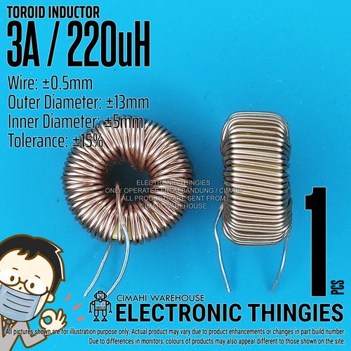 Jual TOROIDAL CORE INDUCTOR 220UH 3A POWER INDUKTOR TOROID CHOKE - Kota ...