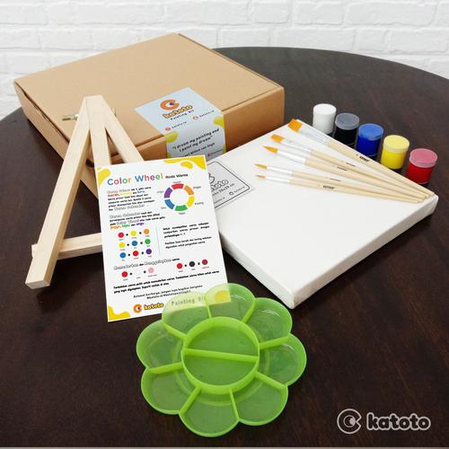 Jual ACRYLIC CANVAS PAINTING KIT. PERLENGKAPAN MELUKIS AKRILIK LENGKAP ...