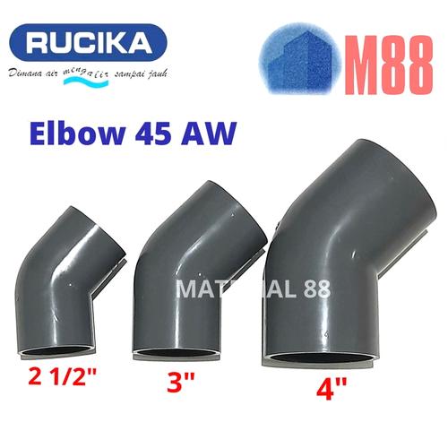 Jual Keni 45 derajat 4 inch RUCIKA AW Elbow Knee Pipa PVC - Kab. Bogor - MATERIAL 88 | Tokopedia