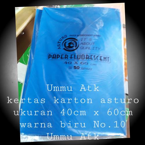 Jual kertas karton asturo ukuran 40 x 60cm warna biru No.10 - Jakarta ...
