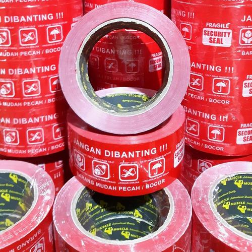Jual LAKBAN FRAGILE MERAH 48MM×100MTR FULL JANGAN DI BANTING! BEST ...