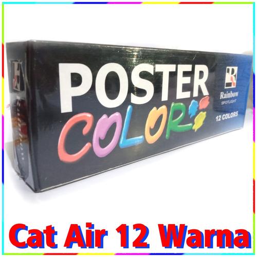 Jual Cat poster merek rainbow set 12 warna cat poster murah - Kota ...