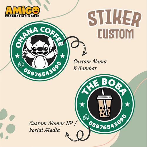 Jual Cetak Stiker VINYL Bulat Label Makanan Print Sticker Custom ...