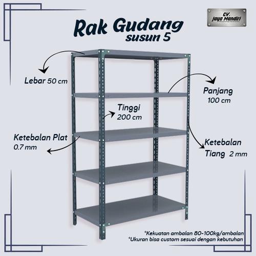 Jual Rak Besi Susun 5 Ukuran 50 x 100 x 200 - Jakarta Timur - Jaya ...