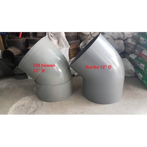 Jual Elbow 45 derajat RUCIKA 12" 12 inch D Knee Keni pipa PVC D-45L - Rucika 12" D - Jakarta ...