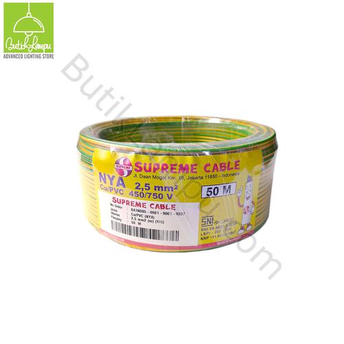 Jual Kabel Listrik Tunggal 2.5mm Supreme NYA KUNING HIJAU GROUNDING ...