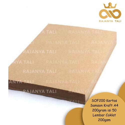 Jual SOF200 Kertas Samson Kraft A4 200gram isi 50 Lembar Coklat 200gsm ...