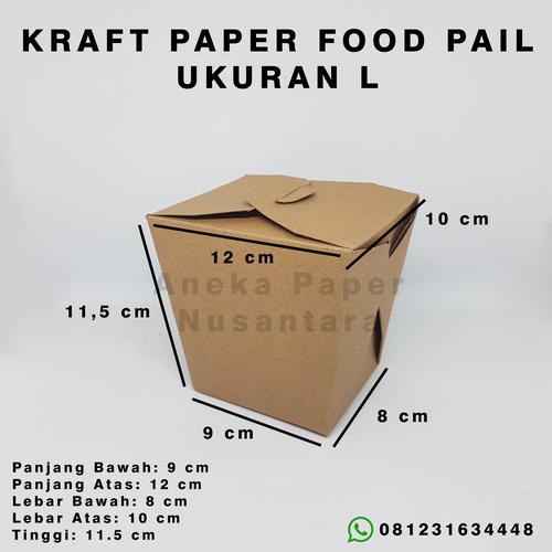 Jual Kraft Paper Food Pail - Food Grade - Ukuran L - Kota Surabaya ...