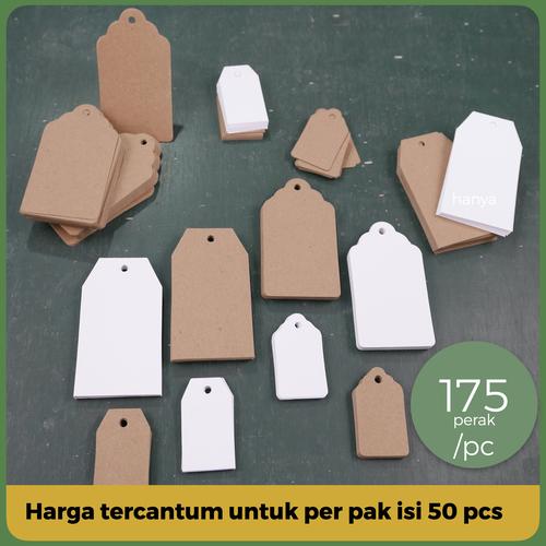 Jual 50 PCS / HANG TAG KECIL POLOS BY TAT TET TOT - KC B PUTIH - Kota ...