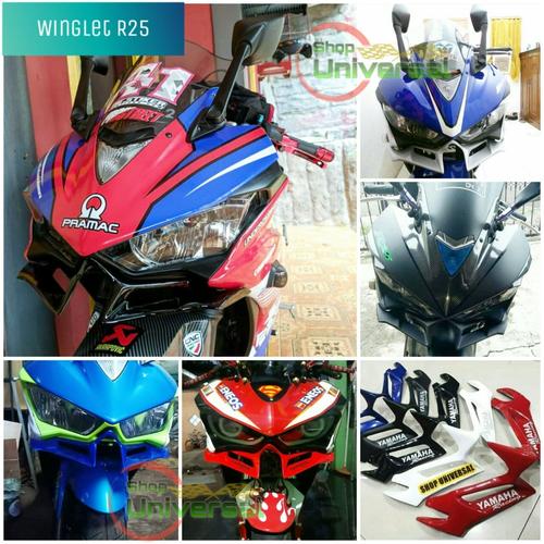 Jual Winglet New Yamaha R25 aksesoris variasi motor murah - Putih ...