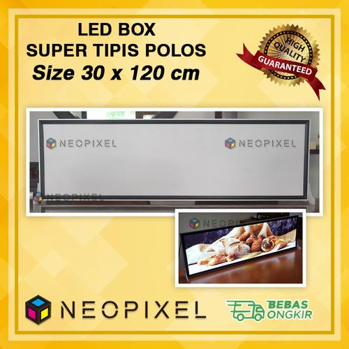 Jual Neon box Super Tipis uk 30x120 cm Light box menu Cafe TANPA Print ...