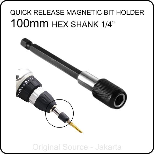 Promo Quick Release Magnetic Bit Holder 100mm / Holder Mata Bor Obeng ...