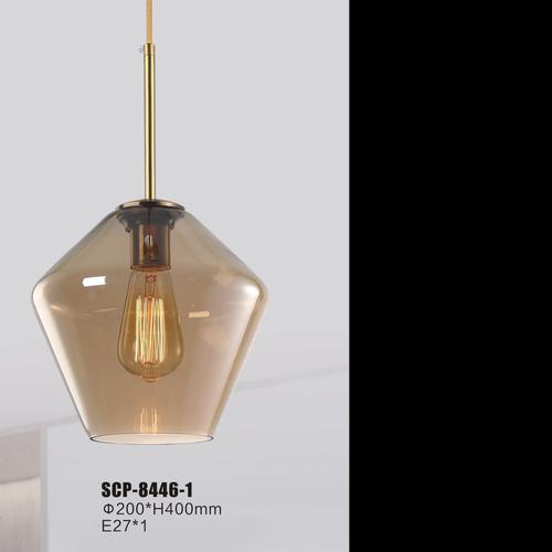 Jual Lampu Gantung Hias Gold Modern Minimalis 1Lampu Kaca Teh SCP 8446 ...