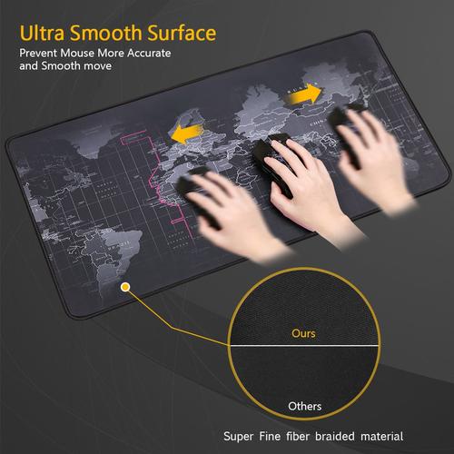 Jual Mousepad Gaming Besar Gambar Peta Dunia Hitam Alas Mouse Pad Besar ...