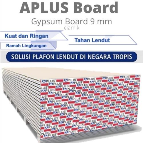 Jual Papan Gypsum Aplus Tebal 9 mm / gipsum aplus - Kota Semarang ...