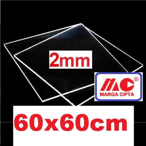 Jual Acrylic / acrilic / akrilik bening, tebal 2MM ukuran 60cm x 60cm ...
