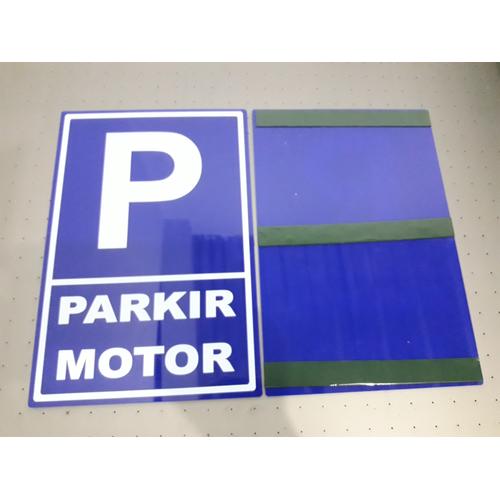 Jual Sign label akrilik rambu parkir motor papan nama akrilik sign ...