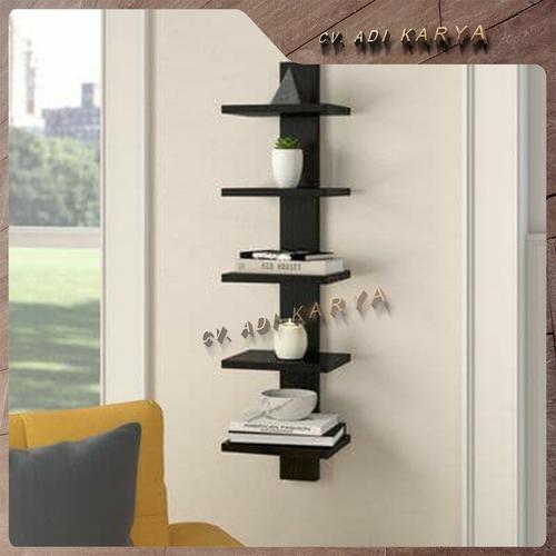 Jual Rak DInding Minimalis Tempel Tembok Gantung Kayu Rak Buku Hiasan ...