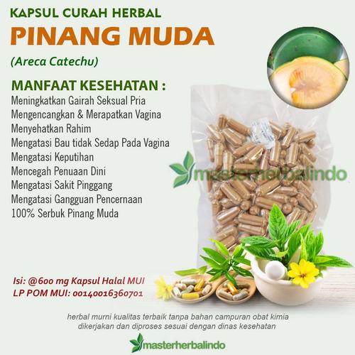 Jual Kapsul Herbal PINANG MUDA Vitalitas Pria Anti Aging Rabun 100 ...