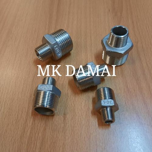 Jual V sock nepel stainless 2 x 1 1/4"inch / Double Nepple Reducer ...