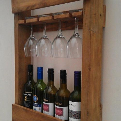 Jual RAK WINE KAYU JATI BELANDA RAK BOTOL RAK DINDING - tinggi 80cm ...