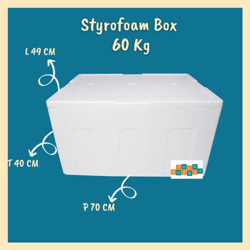 Jual Styrofoam Box 60 kg / Styrofoam Box Besar 70 x 49 x 40 Grab Gosend ...