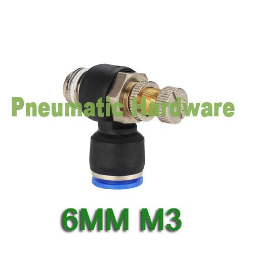 Jual 6mm M3 Fitting pneumatic 6 mm Flow Speed Control Valve Controller ...
