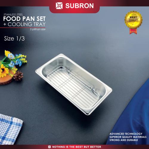 Jual SUBRON Food Pan SET Cooling Tray 1/3 Tatakan Saringan Peniris ...