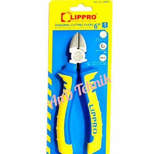 Jual LIPPRO TANG POTONG 6" / DIAGONAL CUTTING PLIERS 6 INCH HEAVY DUTY ...