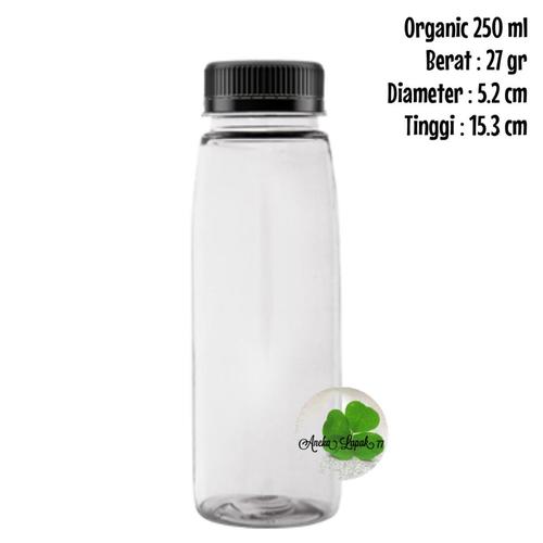 Jual Botol Plastik 250 ml ORGANIC tebal premium jus jamu kopi madu ...