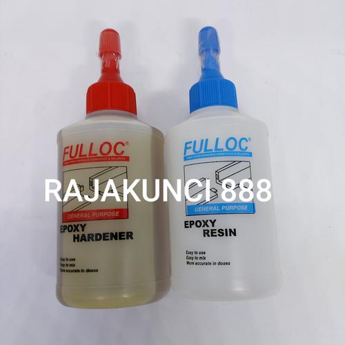 Jual Lem epoxy FULLOC 0.3kg / Lem epoxy hardener / Lem besi / Lem kayu ...