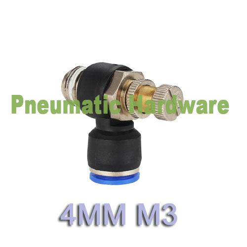 Jual 4mm M3 Fitting pneumatic 4 mm Flow Speed Control Valve Controller ...