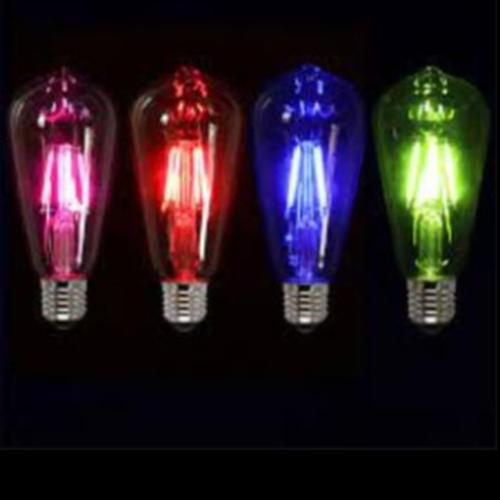 Jual Bohlam lampu LED Edison / Filament ST64 Merah / Biru / Hijau ...