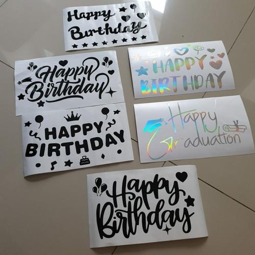Jual Stiker Balon PVC Happy Birthday Ulang Tahun Anniversary Graduation ...
