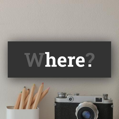 Jual Hiasan Dinding Minimalis wHere Poster Tipografi - Poster Kayu MDF ...