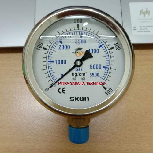 Jual Pressure Gauge Raket 4" inchi 400 bar ( kg/cm ) SKON 5500 psi - Jakarta Barat - Mitra ...