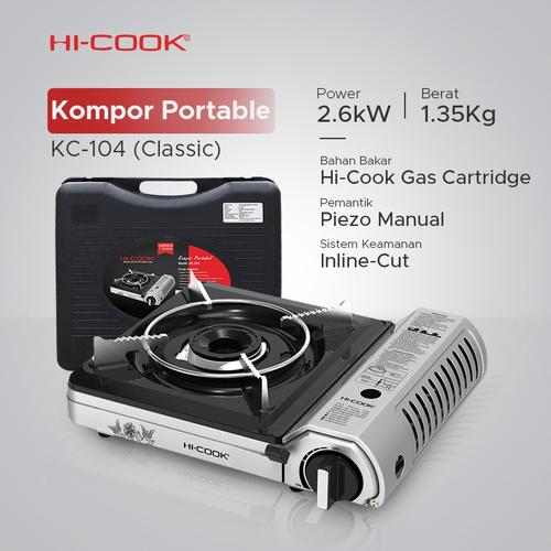 Jual Kompor Gas Butane Portable Hi Cook KC 104 Automatic Safety Device ...