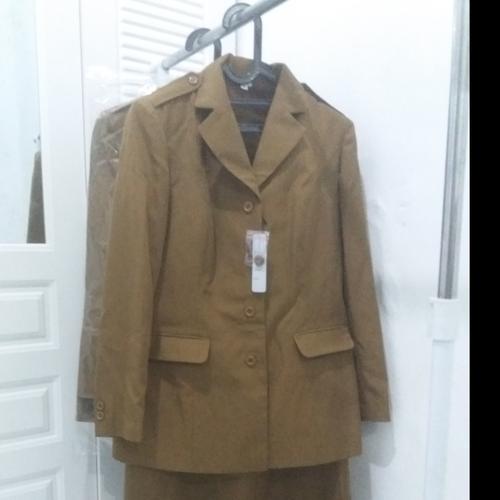 Jual Seragam PNS Wanita PDH Khaki Tua Setelan Blazer Rok Model A - L ...