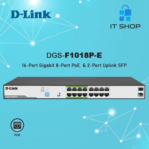 Promo D-Link POE Switch with 2 SFP Ports DGS-F1018P-E Cicil 0% 3x ...