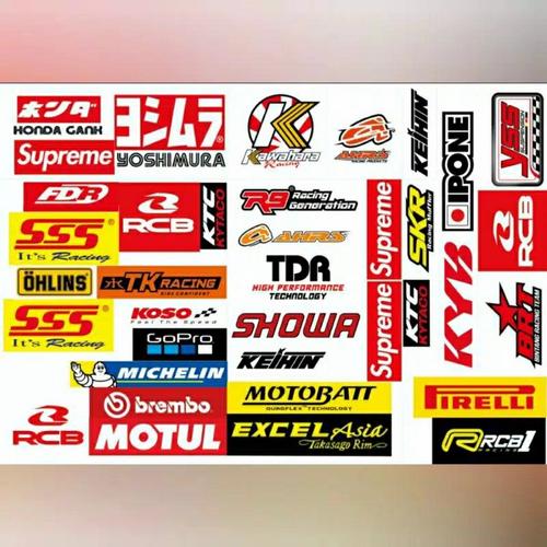 Jual STIKER STICKER PACK SPONSOR MOTOR SUPERBIKE RACING VINYL ALL ...