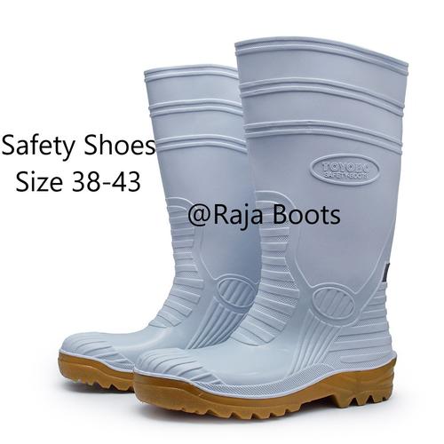 Jual Raja Boots Sepatu Boot Safety Putih Size 38-43 Bahan Karet & Baja ...