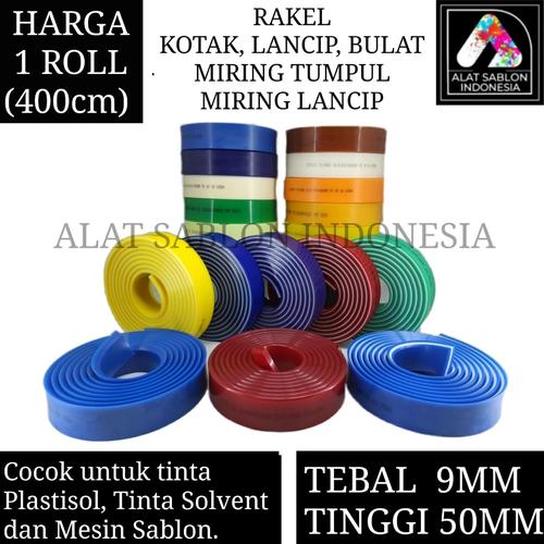 Jual KARET RAKEL SABLON LANCIP KOTAK TUMPUL LANCIP 9MM 1ROLL ...