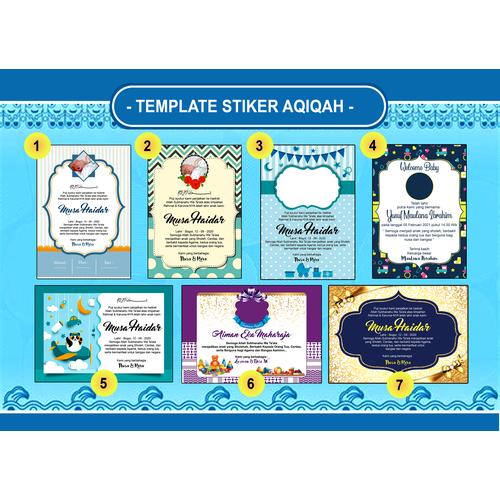 Jual Sticker Aqiqah / STIKER Tasyakuran Aqiqah / Kartu Ucapan Aqiqah ...