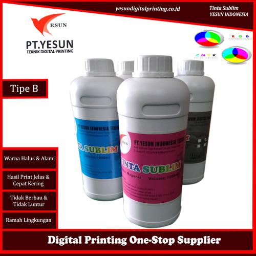 Jual TINTA SUBLIM Tipe B, 1 Liter CMYK - Biru - Kab. Tangerang - YESUN ...
