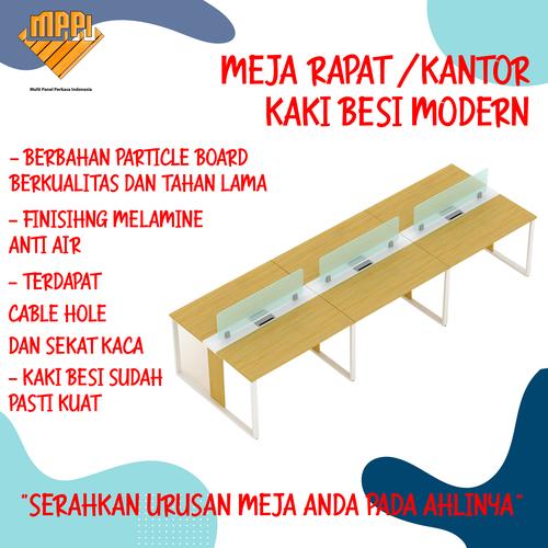 Jual Meja Kerja / Partisi Hadap 2 orang / Sekat / Meja kerja kaki Besi ...